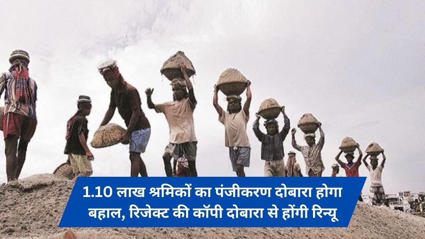 Labour Copy : 1.10 लाख श्रमिकों का पंजीकरण दोबारा होगा बहाल, रिजेक्ट की ...